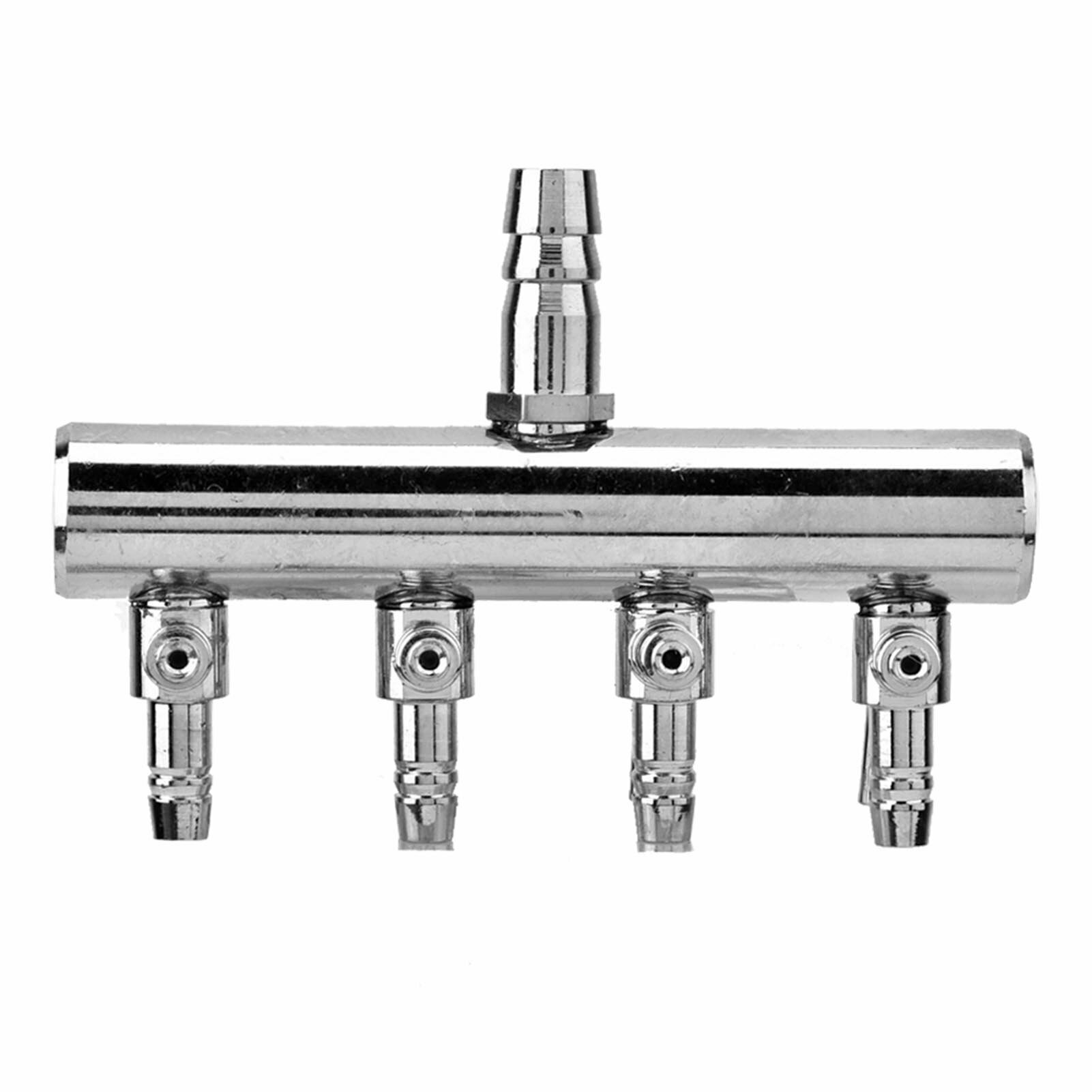 Stainless Steel Aquarium Fish Tank Air Flow 8mm Turn to 4mm Splitter Control Valve (4 way)