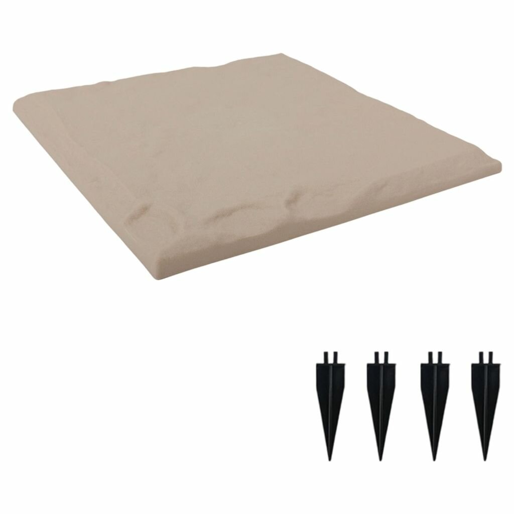 Декоративная плитка для газона (бежевая, квадратная, имит. шифер)