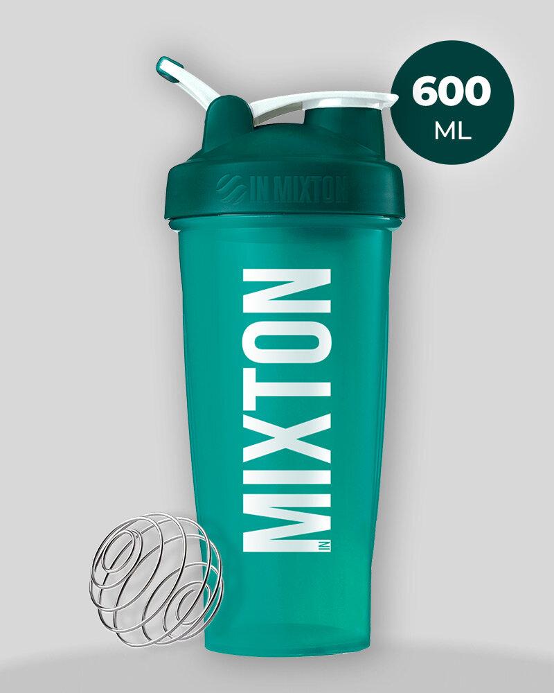 Шейкер для протеина и коктейлей спортивный inMixton 600 мл Бирюзовый