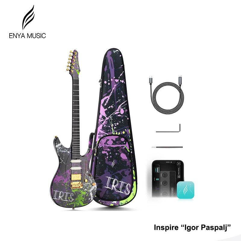 Enya Inspire Igor Paspalj IRIS Умная электрогитара из углеродного волокна с беспроводным динамиком 15 Вт