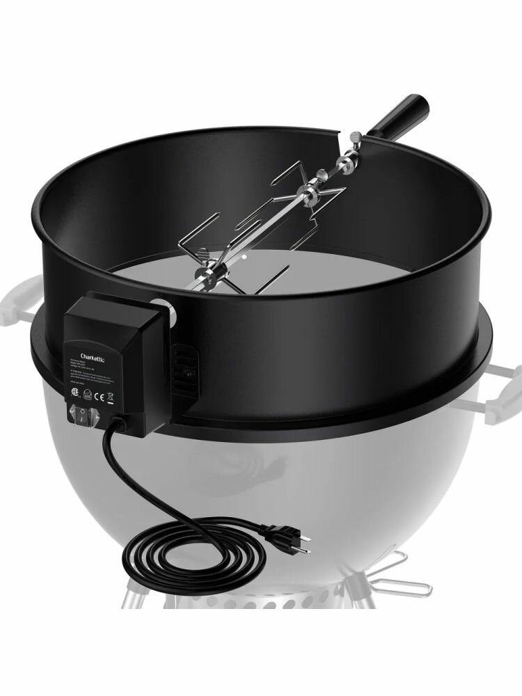 Набор для гриля с автоматическим вращением вертела 360 прочные вертелы и вилки для мяса, электрический мотор до 10 кг, идеально для барбекю и вечеринок