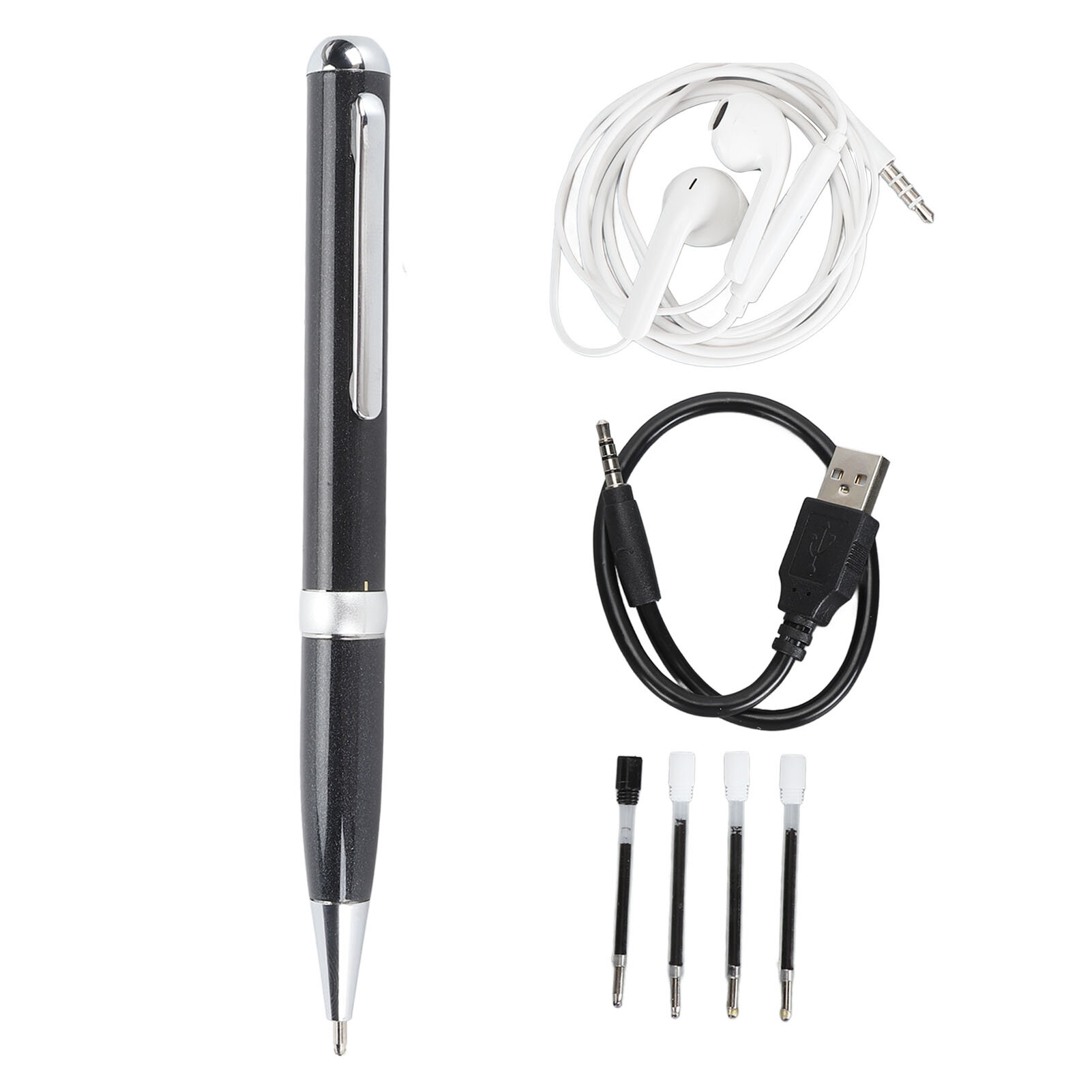 Портативный диктофон с шумоподавлением, MP3, для занятий, 32 ГБ