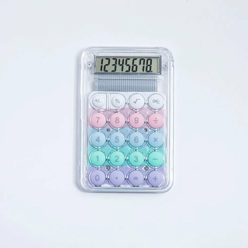Портативный карманный калькулятор с большим дисплеем, для школы, офиса, финансовых расчетов, компактный дизайн, солнечн