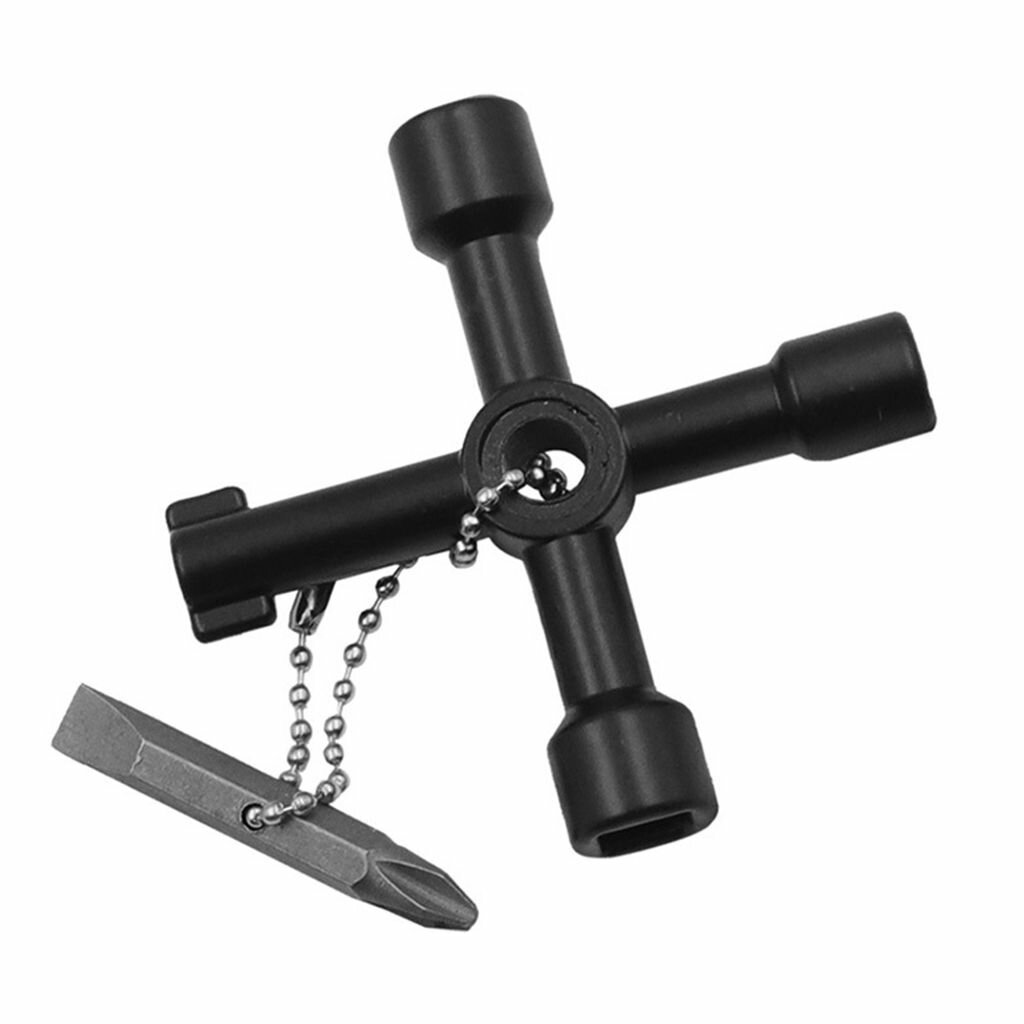 Коробка для счетчика ключа с отверткой Газовый 4-сторонний многофункциональный прибор коммунальных услуг Электрический Cupbo