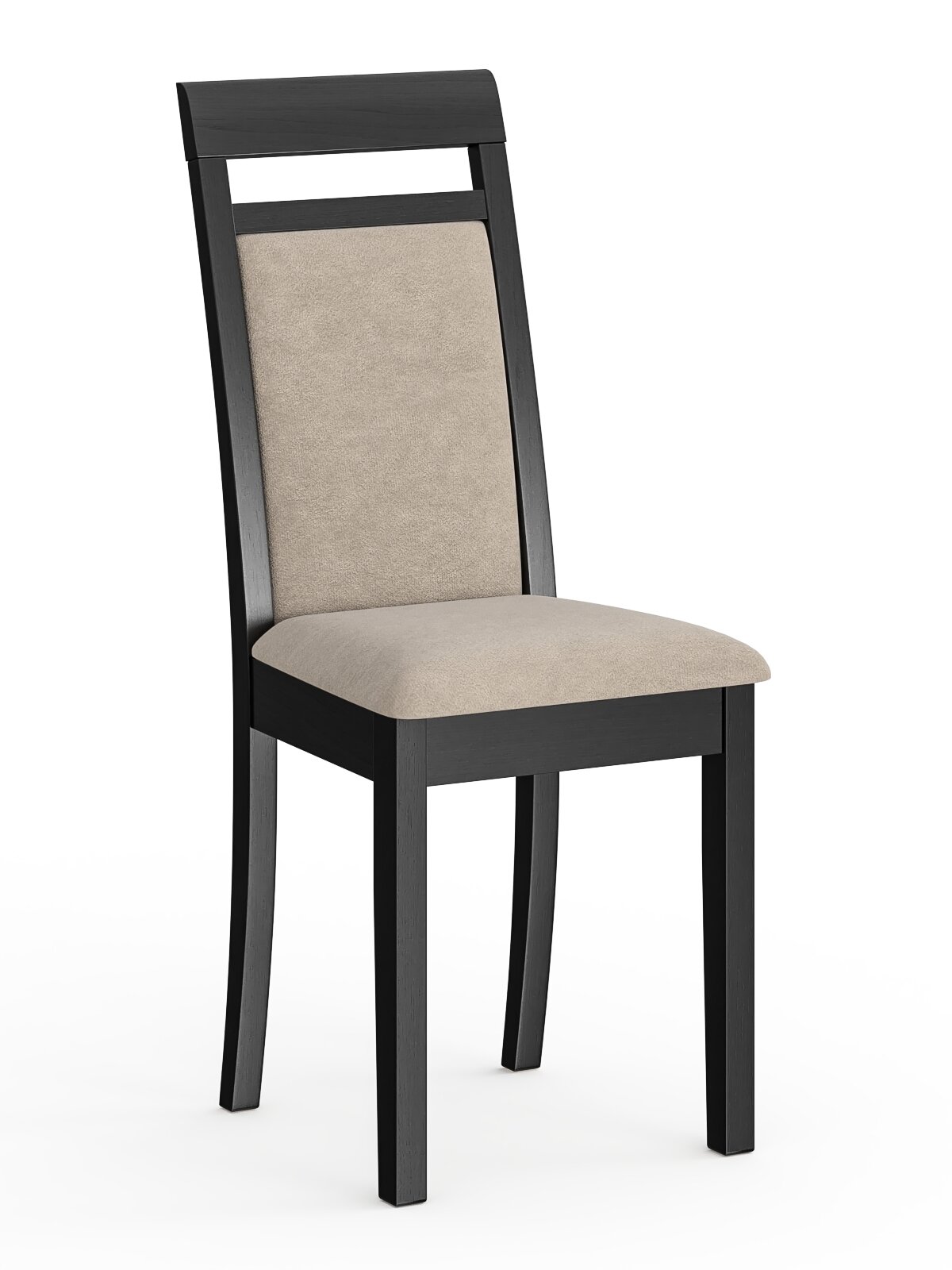 Стул деревянный Мебель--24 Гольф-12, венге, обивка велюр капучино 25, 40х40х100 см.