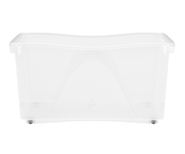 Контейнер Альт-Пласт "Макс", хозяйственный, универсальный, прозрачный, на колёсиках, 19л