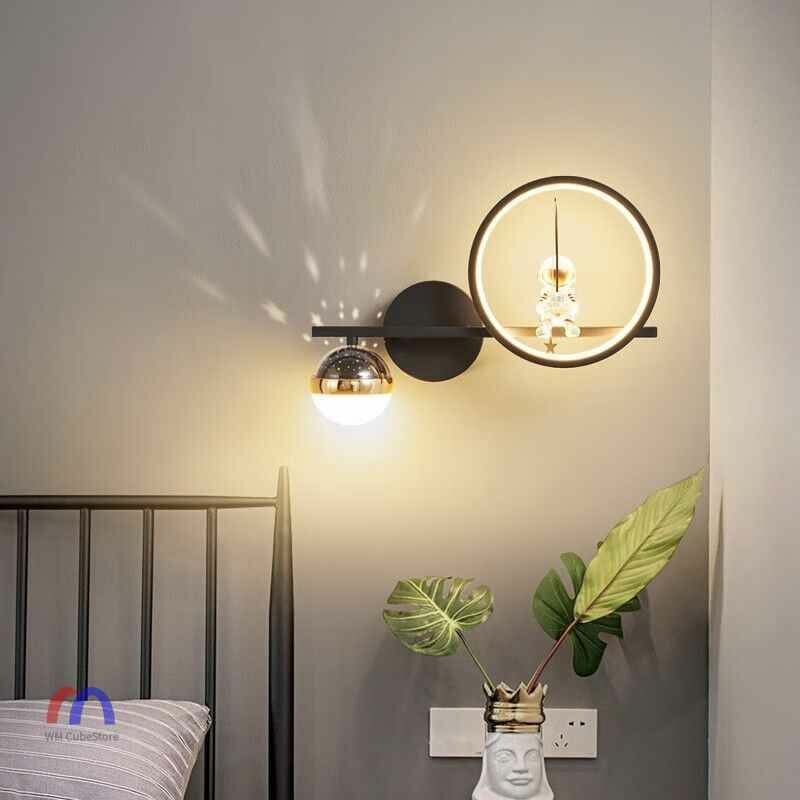 Космическая астронавтская креативная светодиодная настенная лампа