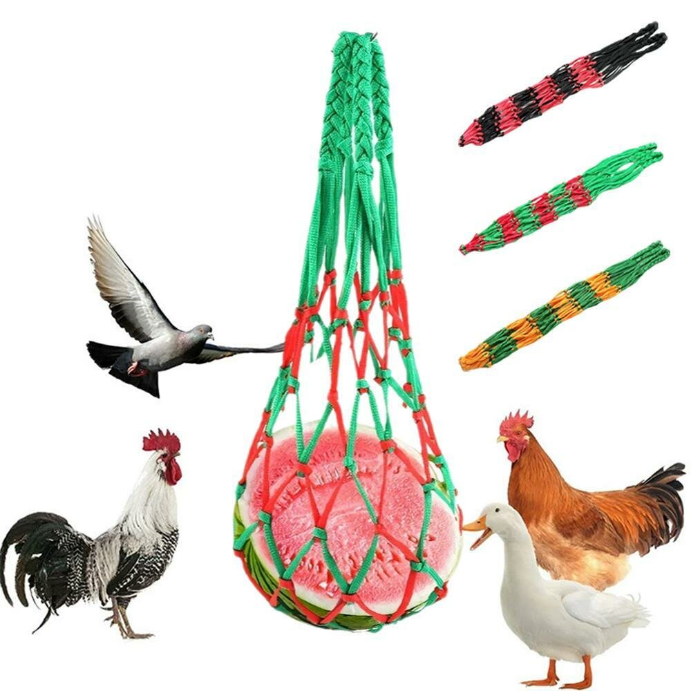 Курица, утка, гуси и птица кормления сетчатой сумкой