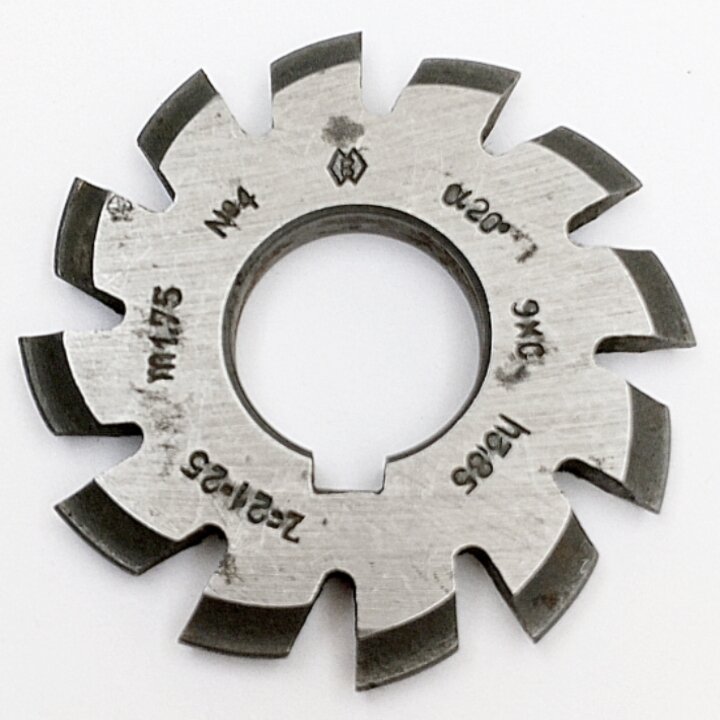 Фреза дисковая зуборезная модульная м1,75 №4 20° 9ХС (Dнар-59,5мм, посадка 22мм, толщина 6,4мм) ГОСТ 10996-64