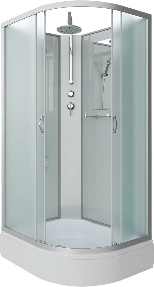 Душевая кабина Niagara Classic NG-33984-14LBKT 90х80 см, без крыши, с тропическим душем