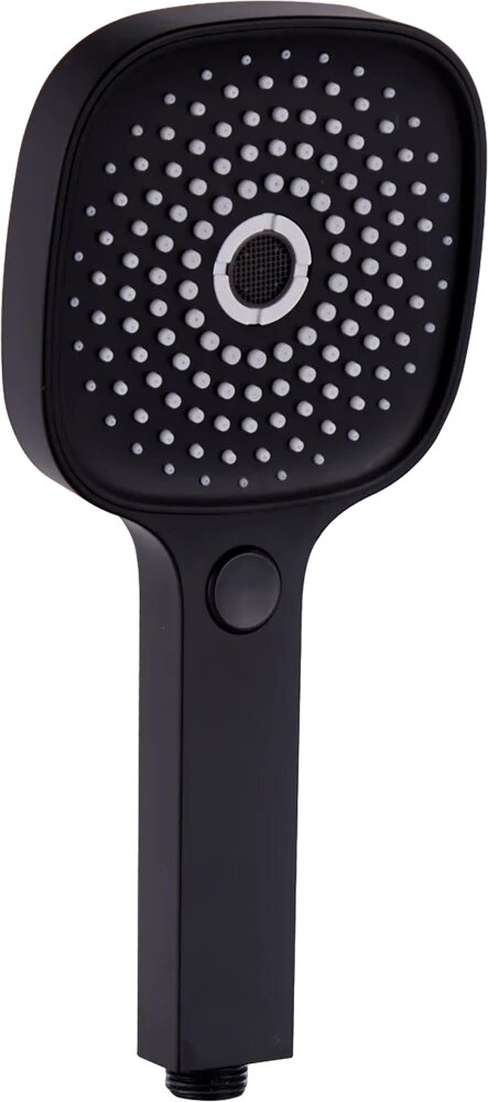 Душевая лейка Fashun A014-7 3 режима, лейка для душа, черная, матовая, квадратная