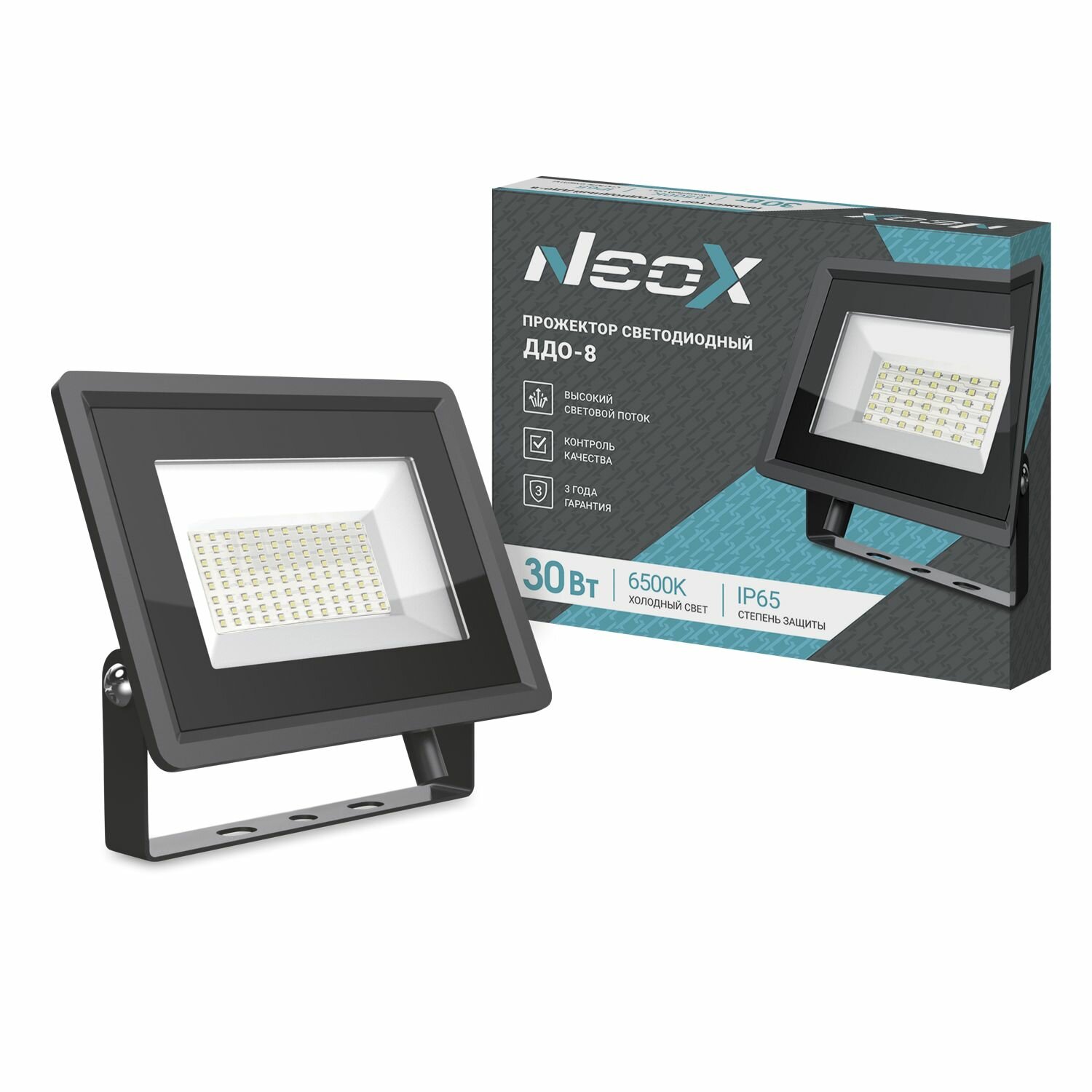 Прожектор сд ДДО-8 30Вт 230В 6500К IP65 NEOX