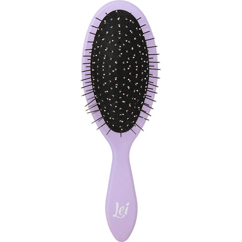 Расческа массажная Lei 090 пластик метал. зубья фиолетовая 91003