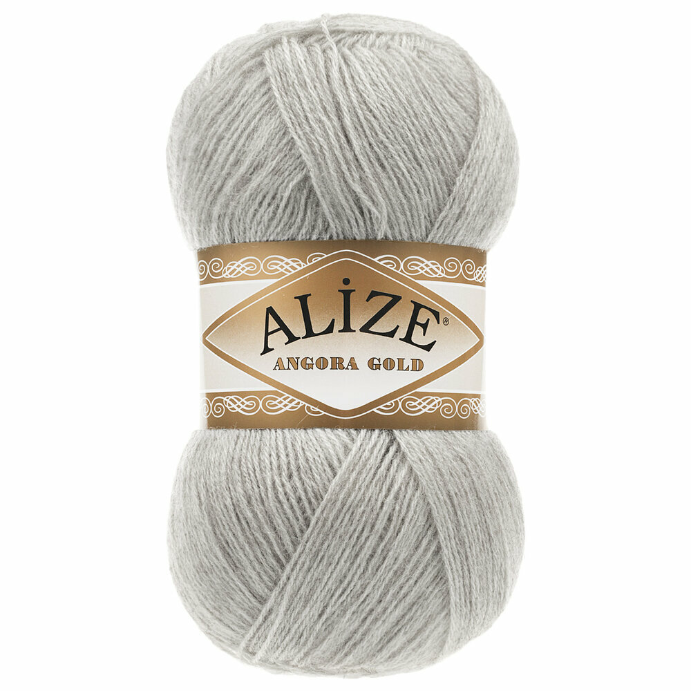Пряжа для вязания Alize Angora gold 652 пепельный 100 гр/550 м 20% шерсть, 80% акрил