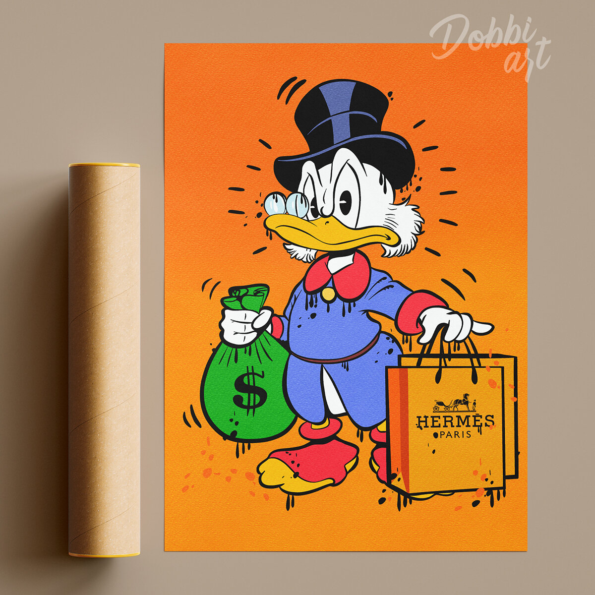 Постер Скрудж Maкдак 60х80 см/ Постер для интерьера/ Декоp на стену/ Постер для дома, офиса.
