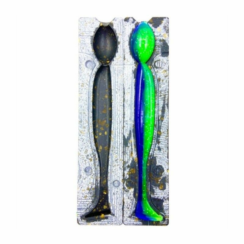 Форма для литья силиконовых рыболовных приманок Shiner 5",125mm, 1место