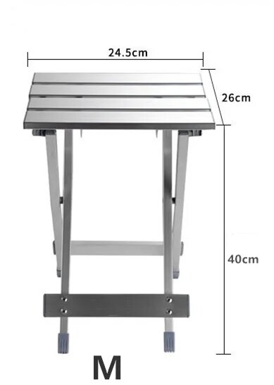 Складной стул из алюминиевого сплава, уличный стул для кемпинга, барбекю, рисования, рыбалки, пляжный стул, портативный выдвижной маленький стул Maza для путешествий, Серый
