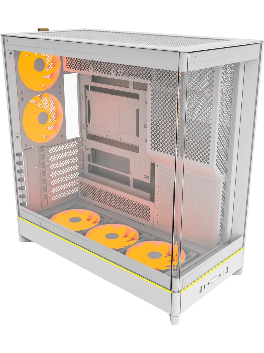 Корпус HS02 Pro белый без БП ATX 8x120mm 2xUSB3.0 audio