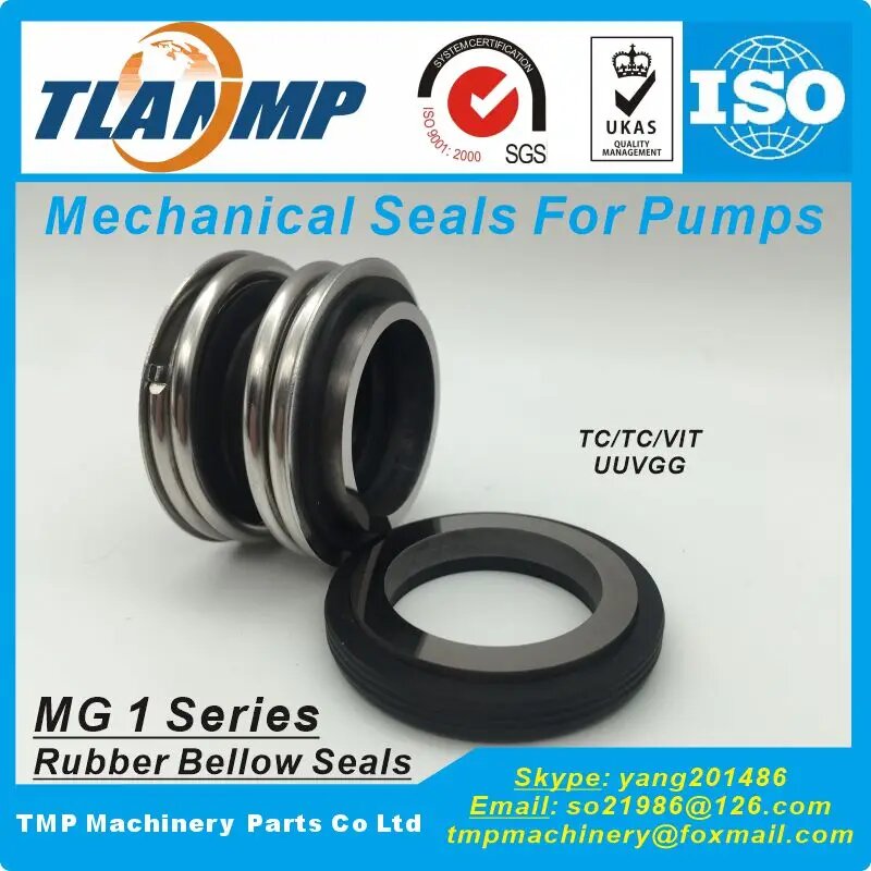 MG1-17, MG1/17-G60, MG1/17-Z Механические уплотнения для водяных насосов - Резиновые сильфонные уплотнения (с чашкой G60) 109-17, MB1-17, TC-TC-VIT (UUVGG)