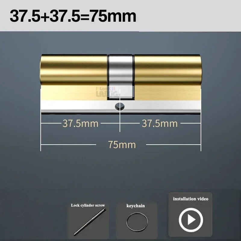 Цилиндры замков Европейский стандарт 8 ключей 75mm37.5add37.5