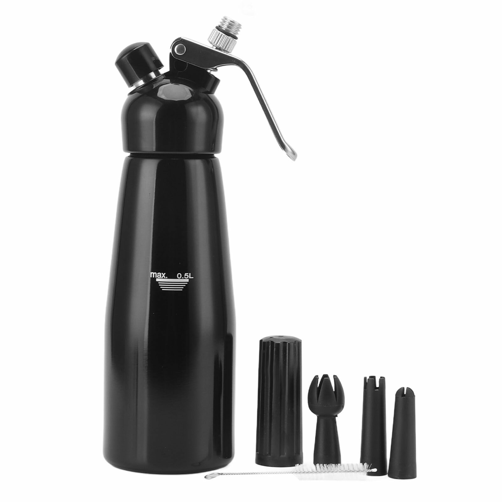 Дозатор для взбитых сливок 500 мл с тремя насадками