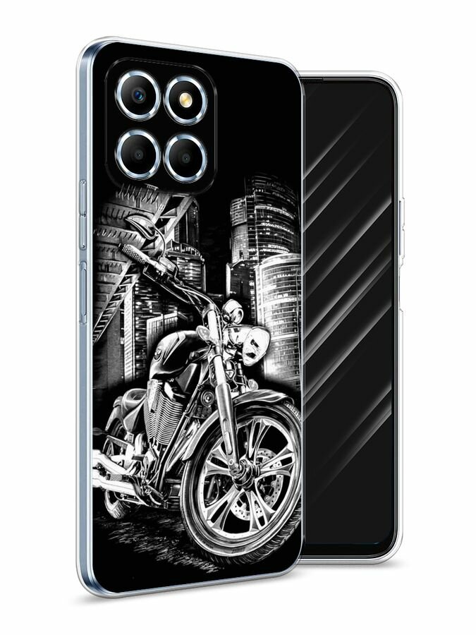 Чехол на Honor X6/X6S / Хонор X6/X6S с принтом "Крутой байк"