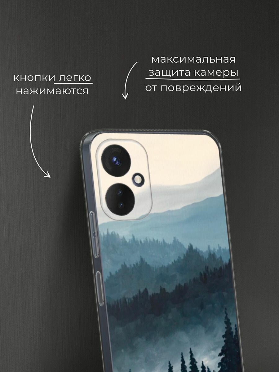 Чехол на Tecno Spark 9 Pro / Техно Спарк 9 Про с принтом "Туманные горы" — фото 1