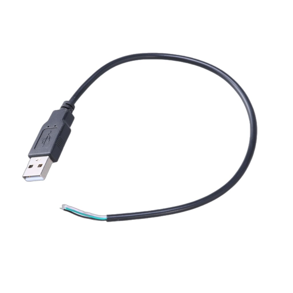 Кабель питания для передачи данных USB с 4-жильным разъемом DIY-0,3 м-черная прямая головка