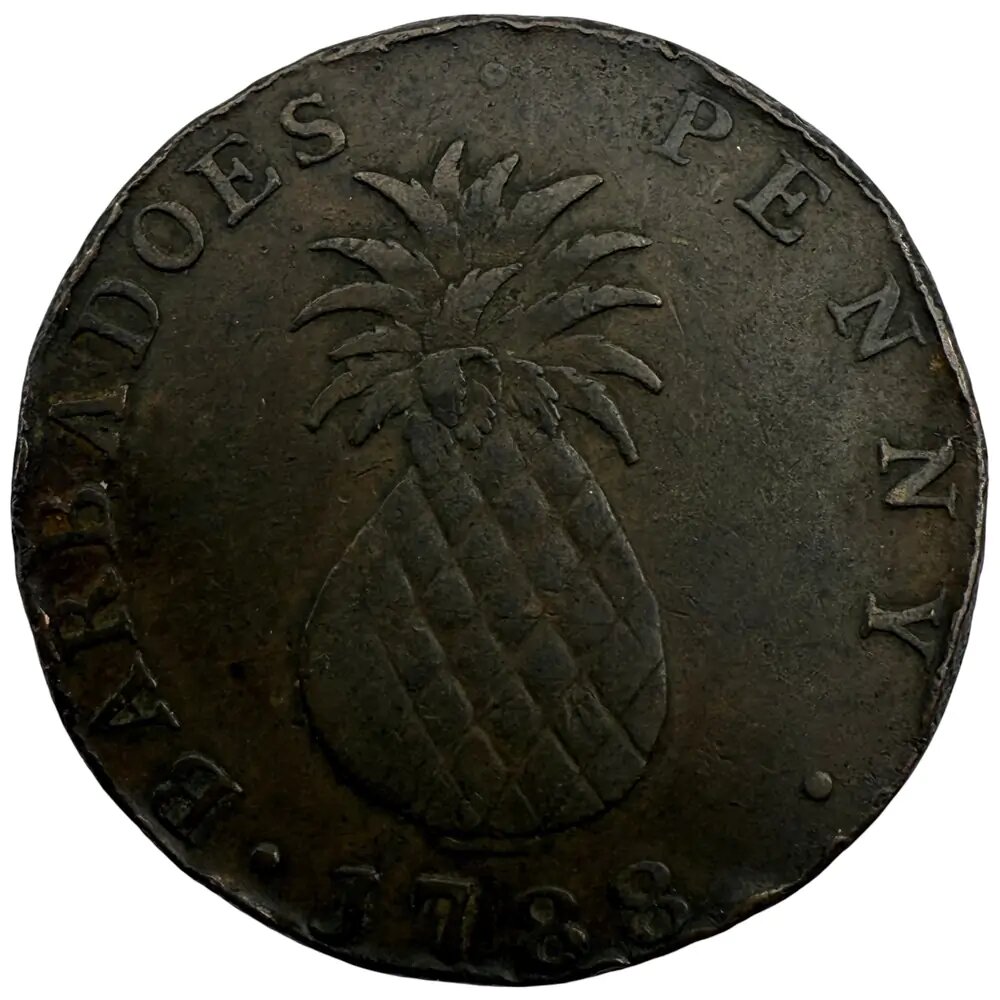 Барбадос, токен 1 пенни 1788 г. (Тип 2)