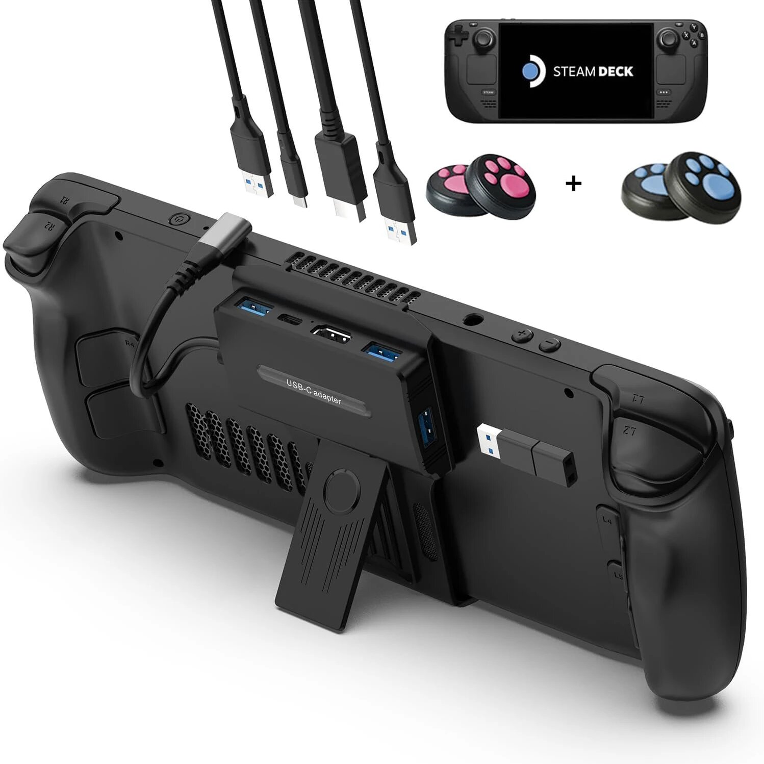 OUZEY Портативная док-станция 5-в-1 для Steam Deck, 5 in1