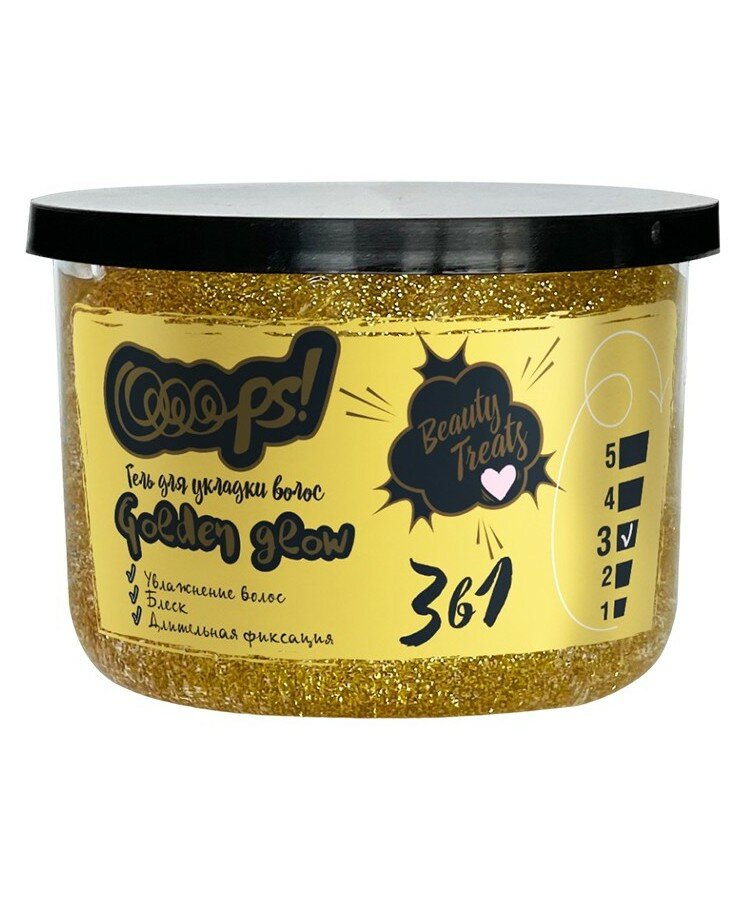 Galant Cosmetic Ooops! - Golden Glow Гель для укладки волос "с золотыми блестками" 125 мл.