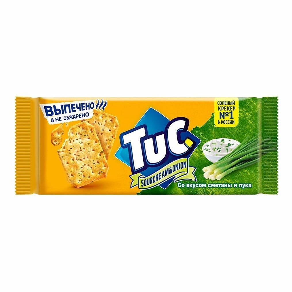 Печенье Tuc затяжное крекеры со сметаной-луком 100 г x 10 упаковки