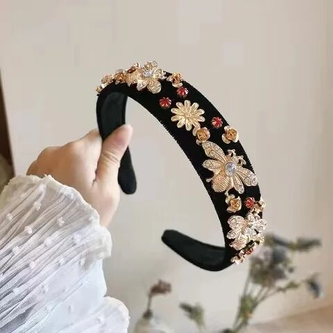 Блестящие повязки на голову Yanrong Черный, BAGQ9