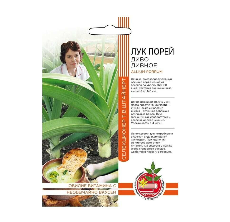 Семена Лук порей Диво дивное Селекционер Штайнерт Т Уральский дачник