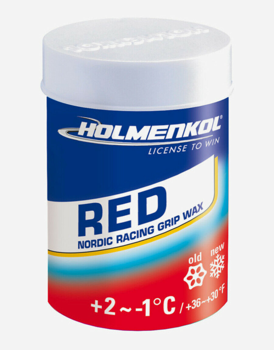 Мазь Holmenkol Grip Red (24211) 45 мл для старого снега, не содержит фтора, рабочая температура 2/-1°C