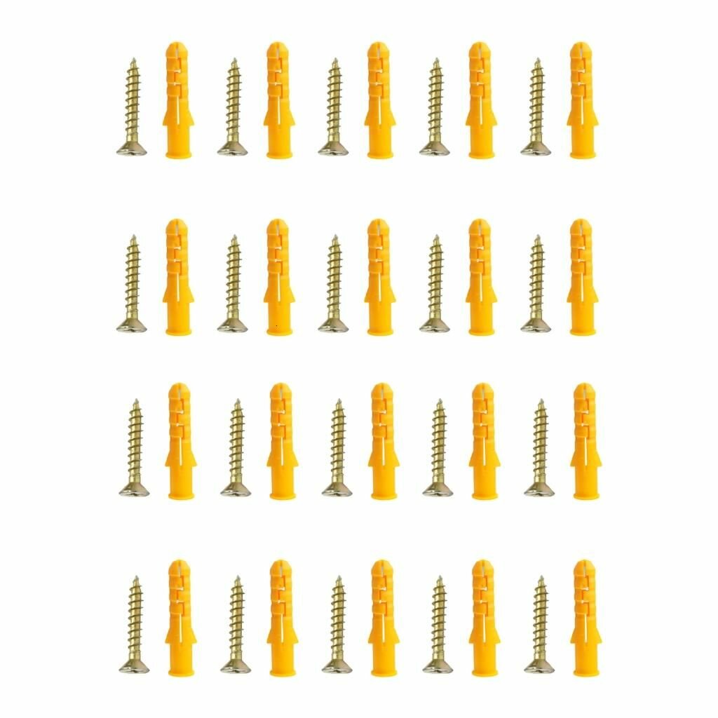 Винт,5 упаковок по 20 комплектов пластиковых расширительных винтов "маленькая желтая рыбка" - шт.