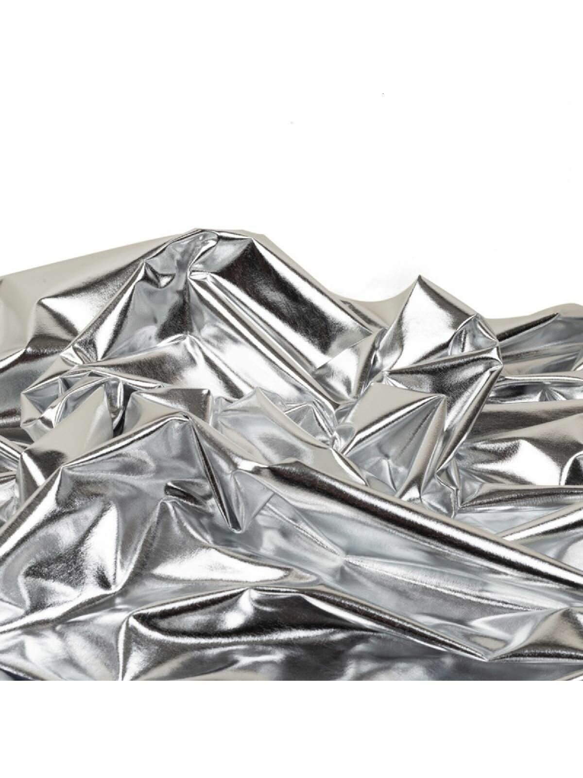 Эластичная ткань с золотой фольгой, - 3