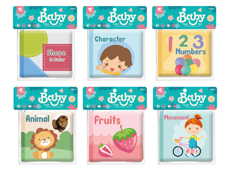 Книжка из ткани для младенцев с хрустящей бумагой, книга для раннего развития новорожденных, устойчивая к разрывам и жеванию тканевая игрушка, когнитивная книга Монтессори для младенцев