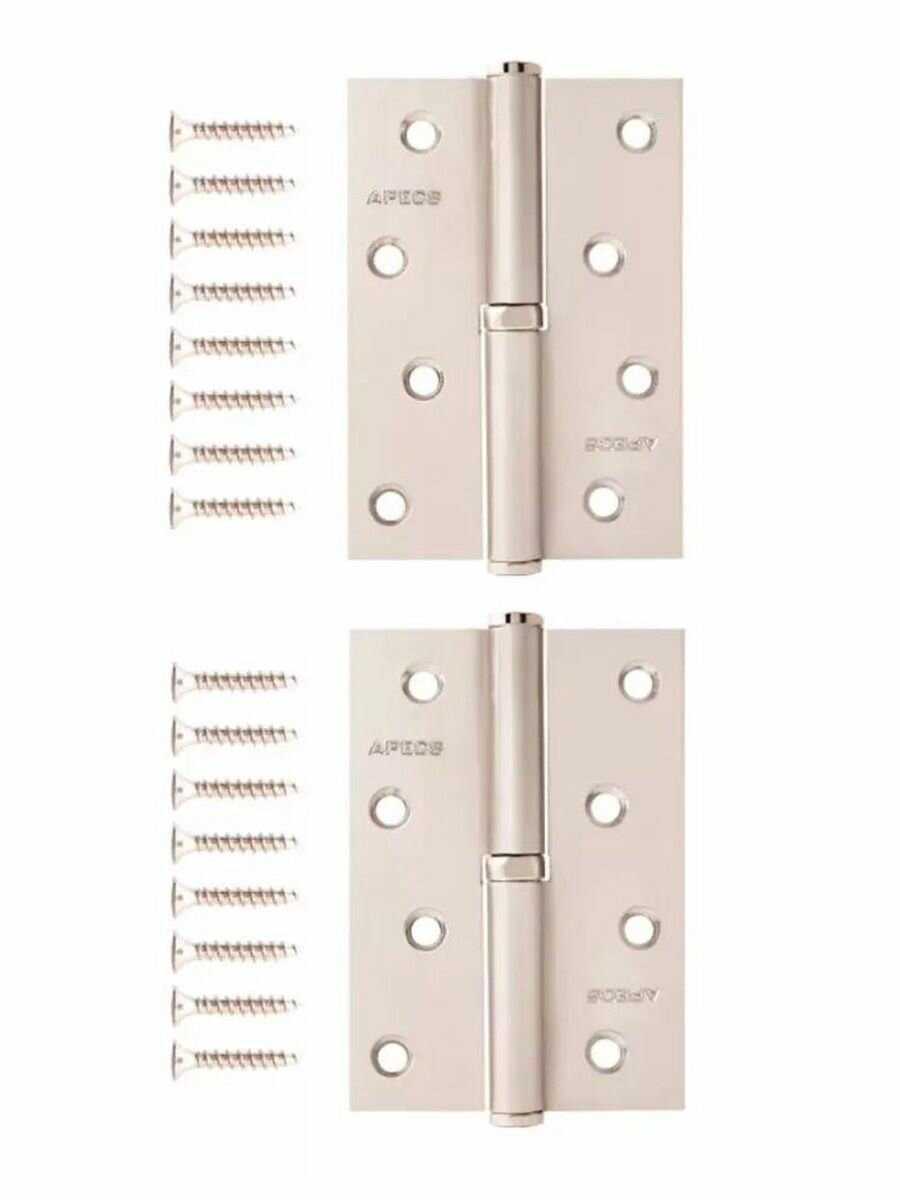 Петля врезная Apecs 100*70-B-Steel-NIS-L (матовый никель)