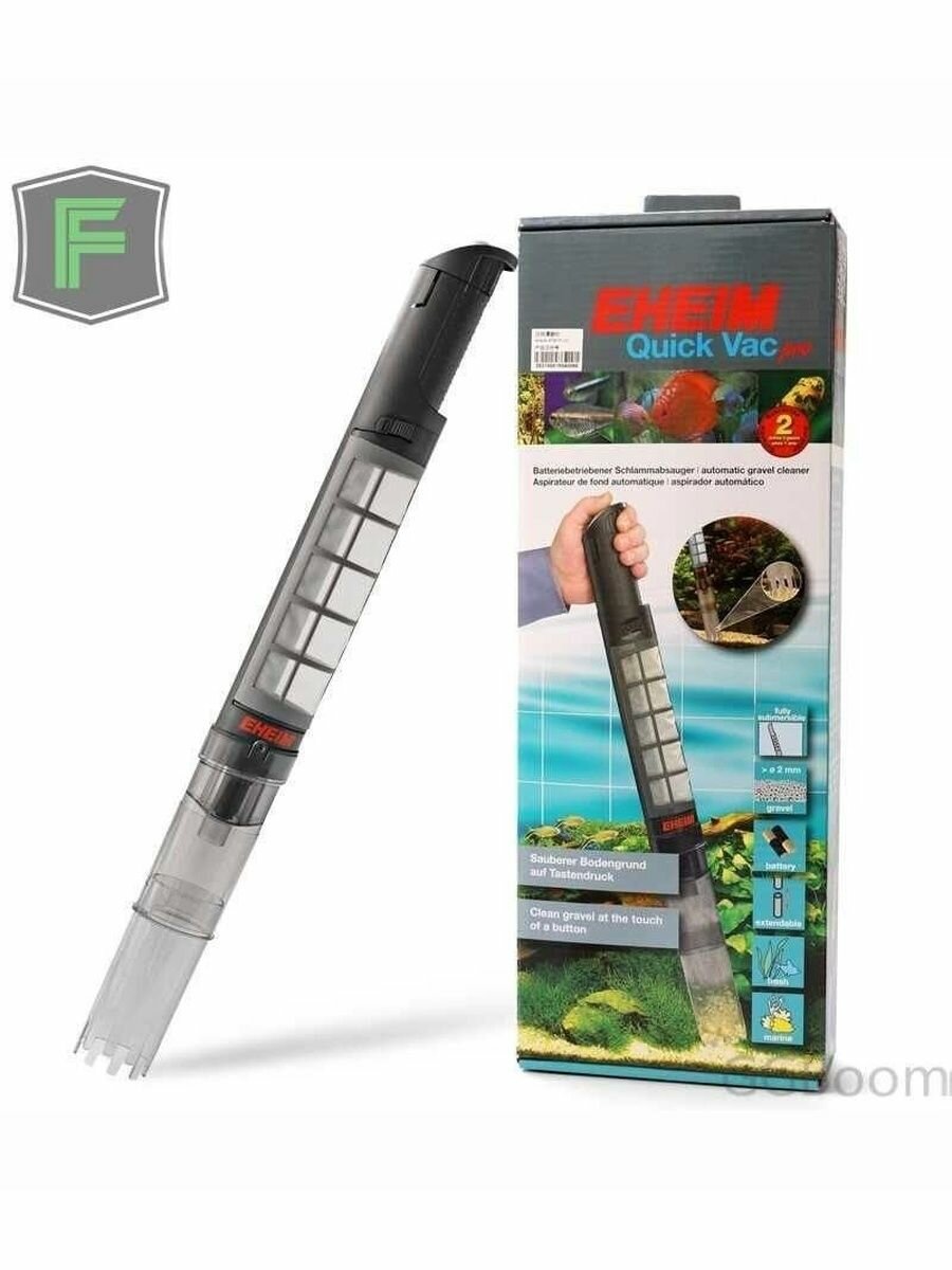 EHEIM Quick Vacpro- автоматический сифон для чистки аквариума без подмены воды на батарейках (входят в комплект) GGBoom
