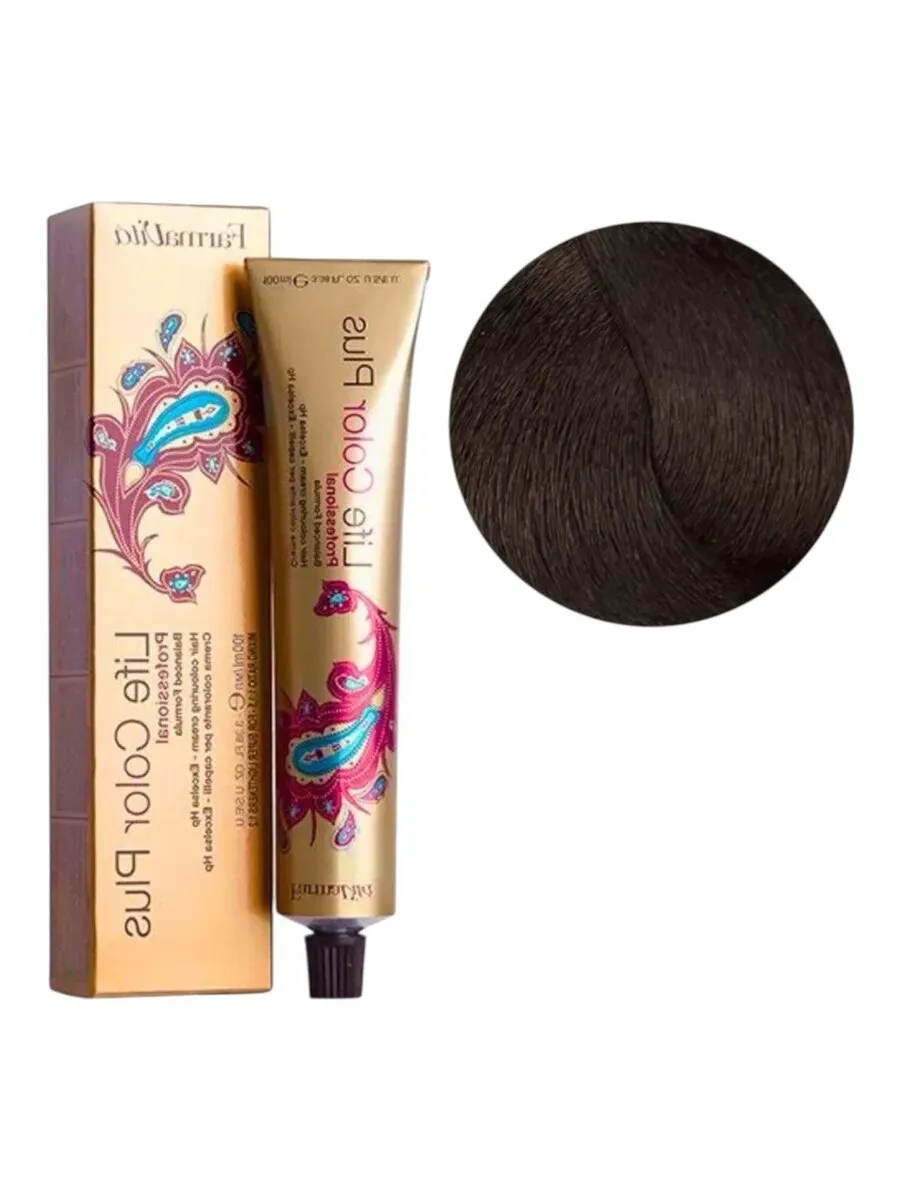 Краска для волос Farmavita Life Color Plus Prof, Перманентный краситель с низким содержанием аммиака, 4.88