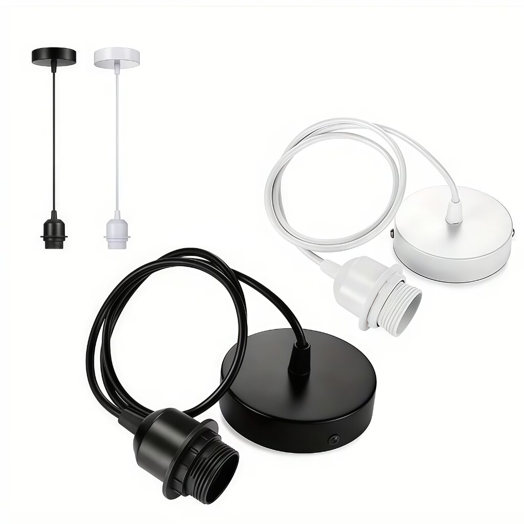 Держатель лампы С Винтовым Гнездом E27 Из 2 Частей С Кабелем Для Установки Люстры