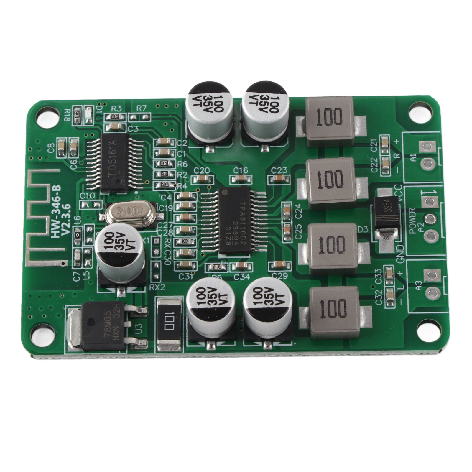 Audio Amplifier Board, 2x15W Bluetooth for Speaker DIY