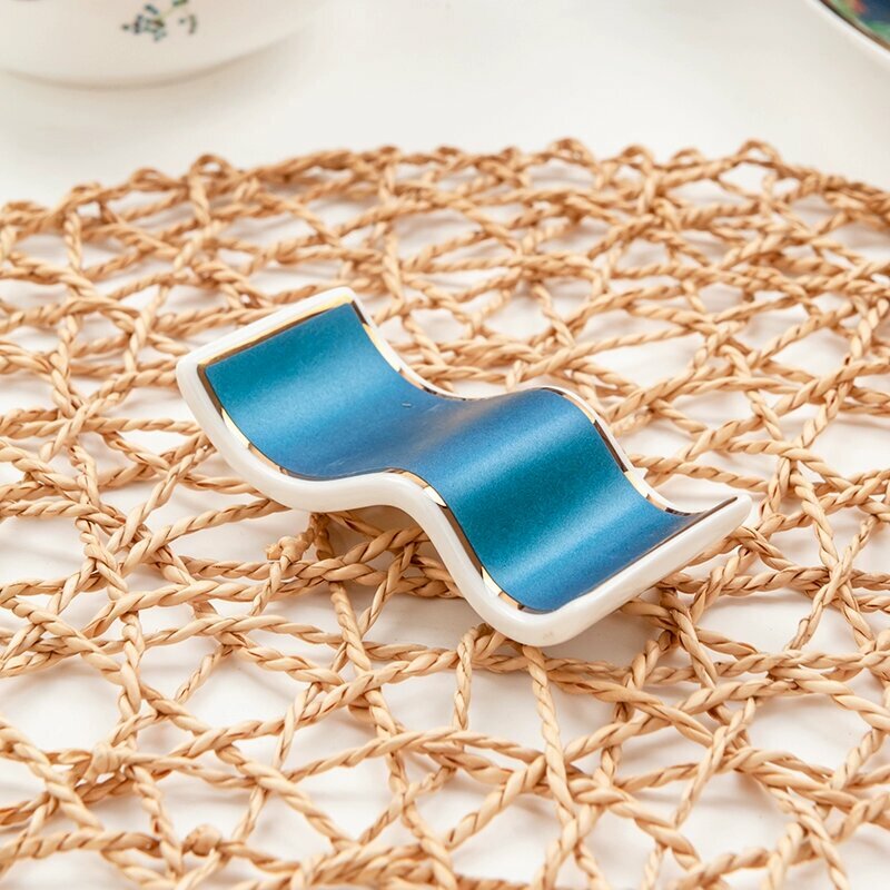 Подставка для палочек для еды из костяного фарфора Jinlan Jade Tangshan в форме рога, изысканная подставка для палочек