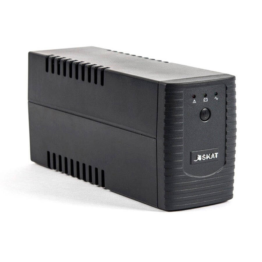 Источник бесперебойного питания ИБП SKAT-UPS 600/350 (SKAT-UPS 600-IN-1x7) 350 Вт, 1 АКБ 7 А·ч внутр, меандр, стабил.