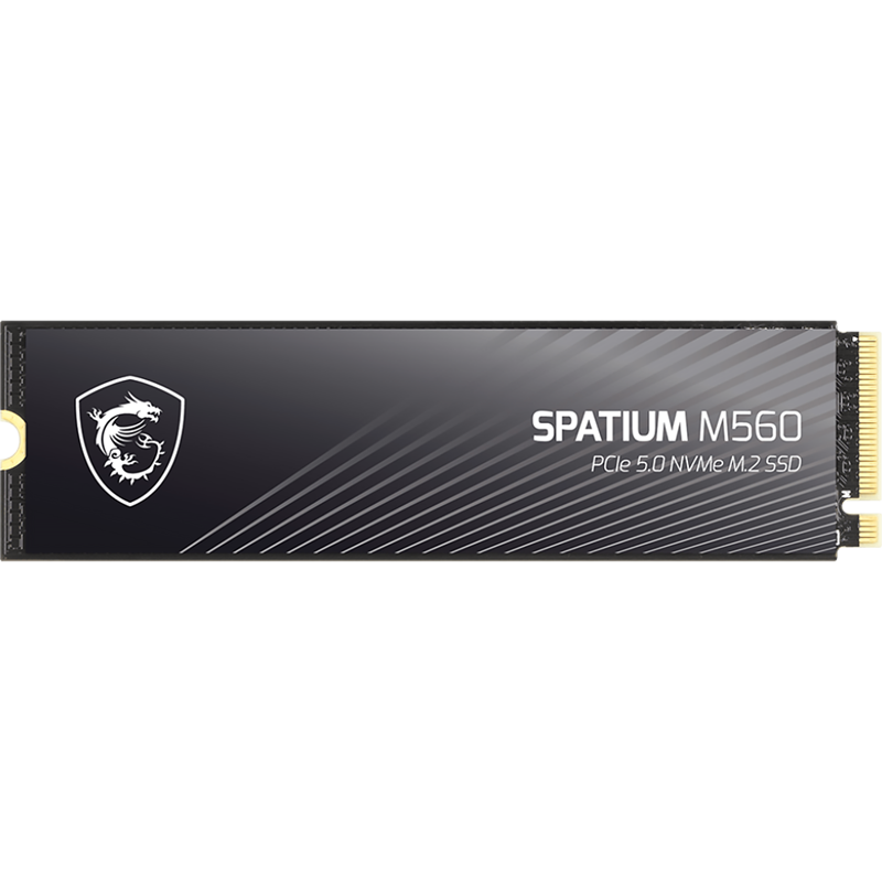 Твердотельный накопитель MSI SSD SPATIUM M560 S78-440L0F0-P83, 1000GB, M.2(22x80mm), NVMe, PCIe 5.0 x4, 3D TLC, R/W 10200/8400, IOPs 1 300 000/1 400 000, TBW 600, DWPD 0.32, гарантия 5 ЛЕТ
