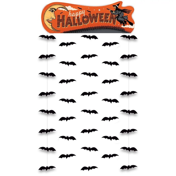 Украшение на дверь Halloween, Ведьма, 196х99 см, бумага, текстиль