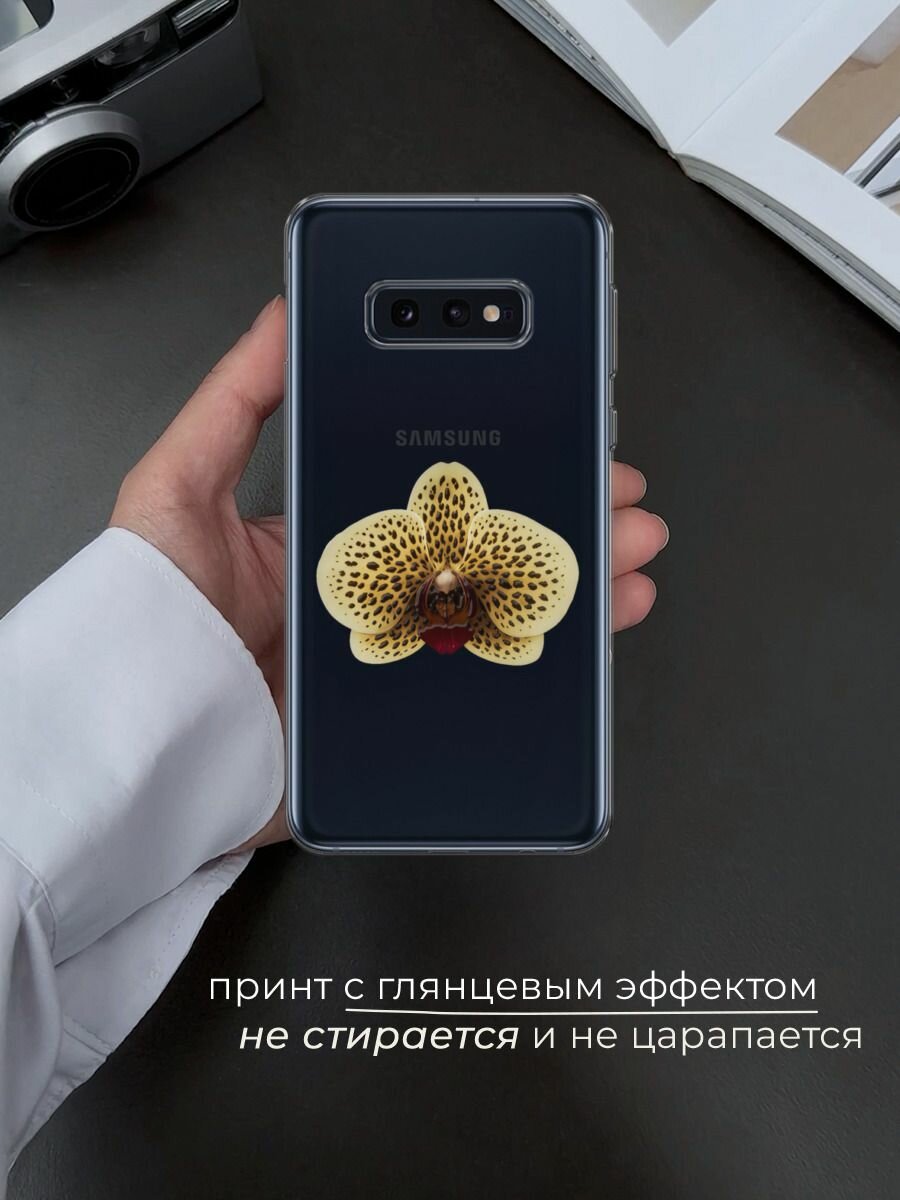 Чехол на Samsung Galaxy S10E / Самсунг Галакси S10E с принтом Желтая орхидея — фото 1