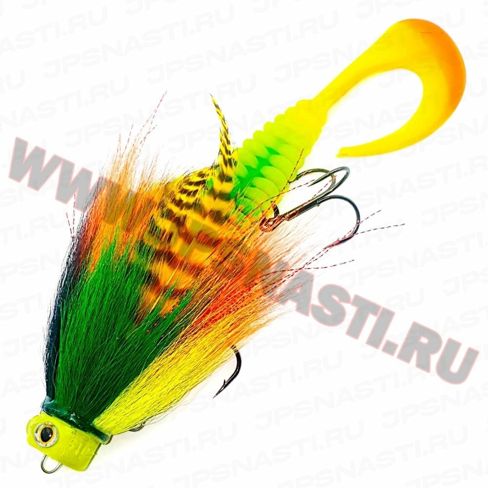 Бактейл оснащенный Boroda Baits Bearded Mouse Micro, #313 - Jamaica / Приманки для ловли щуки и судака