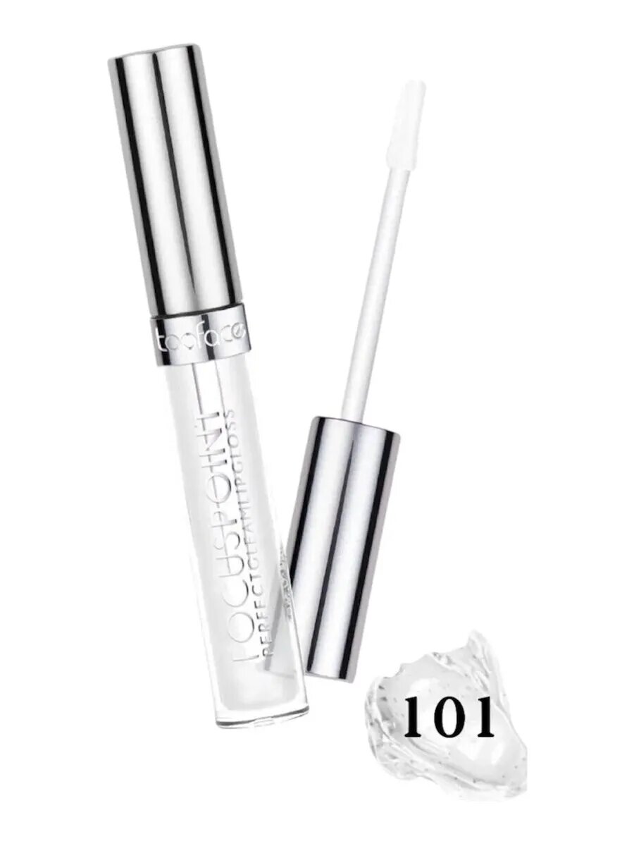 Блеск для губ Topface Make Up Focus Point Perfect Gleam Lipgloss, с эффектом сияния, 101